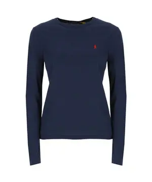 Polo Ralph Lauren Embroidered Logo Long Sleeve T-shirt - Blue
