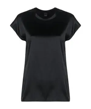 Pinko Crewneck Satin T-shirt - Black