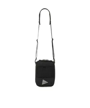 AND WANDER Mesh Pocket Messenger Bag - Black