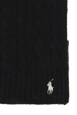 Polo Ralph Lauren Pony Embroidered Cable-knit Scarf