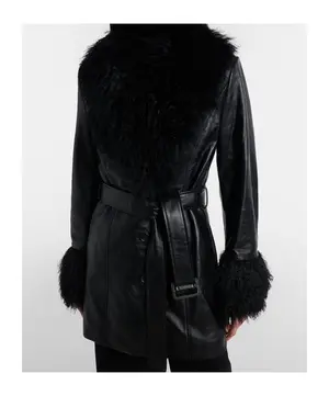 NILI LOTAN Sefa Lace-up Leather Jacket