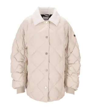 LEMPELIUS Corduroy-collar Quilted Jacket - Nude