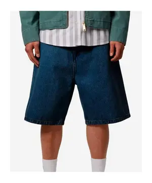 Carhartt Work In Progress Logo Patch Denim Shorts