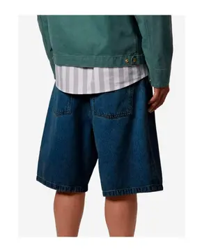 Carhartt Work In Progress Logo Patch Denim Shorts