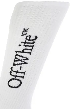Off-White Logo Intarsia Crew Socks