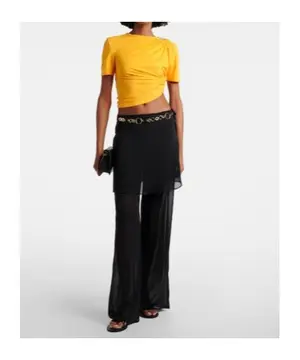 Christopher Esber Belted Silk Wide-leg Pants