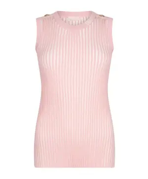 Liu Jo Two-tone Ribbed Tank Top - Pink