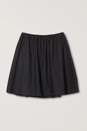 DUNST Lace-trimmed Drawstring Midi Skirt