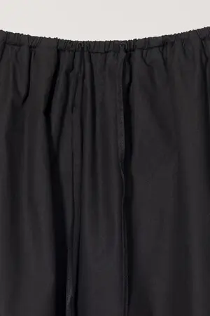 DUNST Lace-trimmed Drawstring Midi Skirt