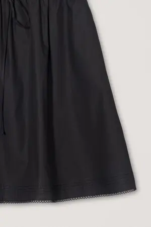 DUNST Lace-trimmed Drawstring Midi Skirt