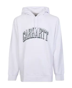 Carhartt Work In Progress Logo-printed Drawstring Hoodie - White