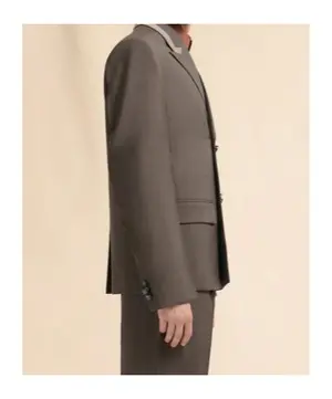 Marni Grey Double-breasted Wool Blazer With Mending