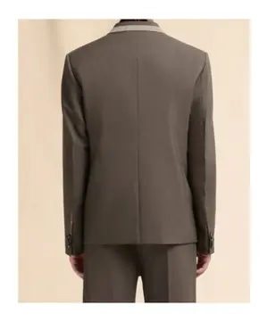Marni Grey Double-breasted Wool Blazer With Mending