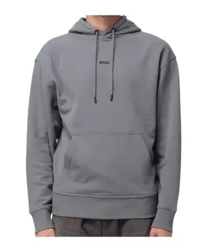 Hugo Boss Long-sleeved Hooded Sweatshirt - Gray