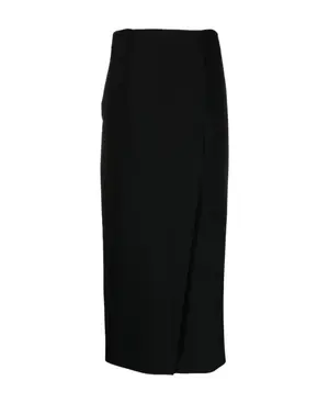 Emporio Armani High-waisted Straight Skirt - Black