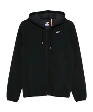 K-WAY Zip-up Hooded Jacket - Black