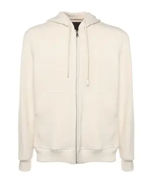GIULIANO GALIANO Zip-up Hooded Sweatshirt - White