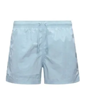 K-WAY Logo-patch Drawstring Swim Shorts - Blue Dream
