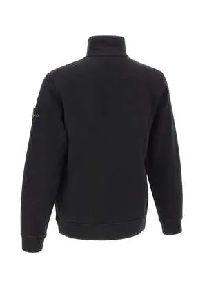 Stone Island Logo Patch Zipped Sweatshirt