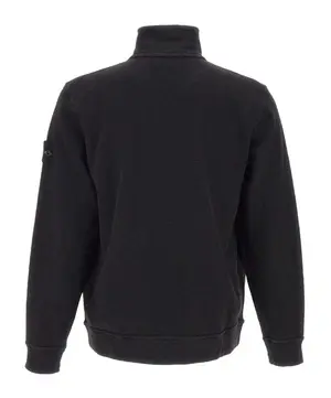 Stone Island Logo Patch Zipped Sweatshirt