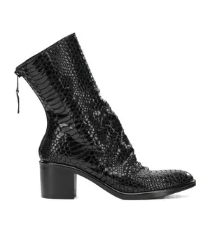 STRATEGIA Round-toe Ankle Boots - Black
