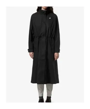 K-WAY Barbrein Drawstring Coat - Black