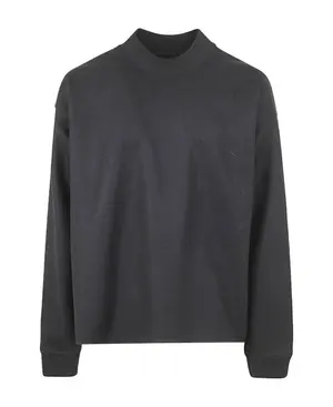 JIL SANDER Mock Neck Knitted Jumper - Black