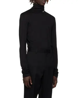 JIL SANDER Long-sleeved Logo-printed Jumper