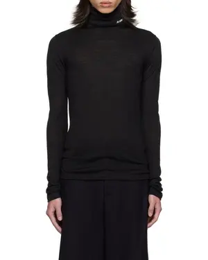 JIL SANDER Long-sleeved Logo-printed Jumper