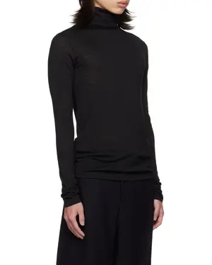 JIL SANDER Long-sleeved Logo-printed Jumper