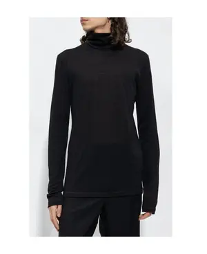 JIL SANDER Long-sleeved Logo-printed Jumper