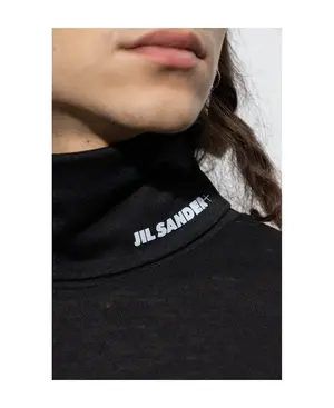 JIL SANDER Long-sleeved Logo-printed Jumper
