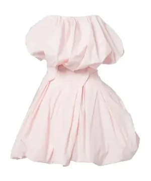 Magda Butrym Pleated Cotton Bustier Dress - Pink