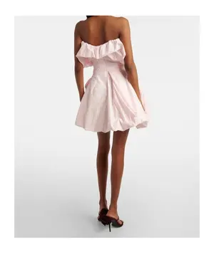Magda Butrym Pleated Cotton Bustier Dress