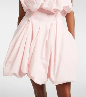 Magda Butrym Pleated Cotton Bustier Dress