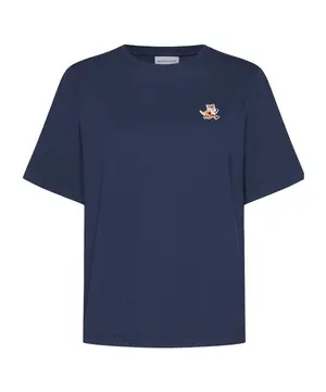Maison Kitsuné Aison Kitsuné Speedy Fox Patch Crewneck T-shirt - Blue
