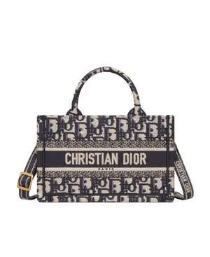 Dior Mini Book Tote With Strap - Black
