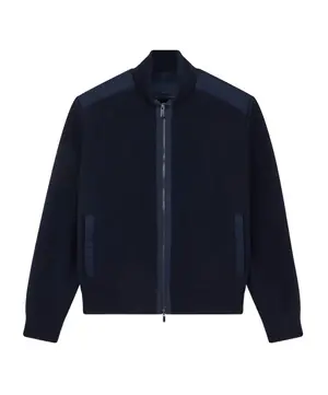 PAUL  SHARK Zip-up Wool Cardigan - Black