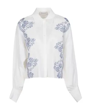 ERMANNO FIRENZE Floral-lace Shirt - White