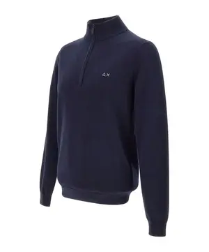 SUN 68 Everyday Half Zip Knitted Sweater