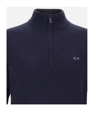 SUN 68 Everyday Half Zip Knitted Sweater