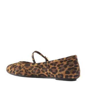 GIANVITO ROSSI Carla Leopard-print Ballerina Flats