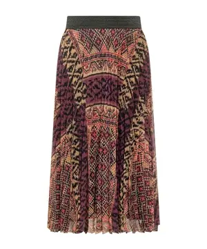 Ba&sh Olga Pleated Midi Skirt - Multicolor