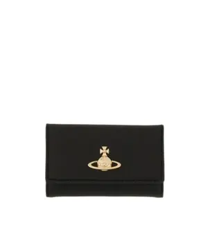 VIVIENNE WESTWOOD Logo Plaque Wallet - Black