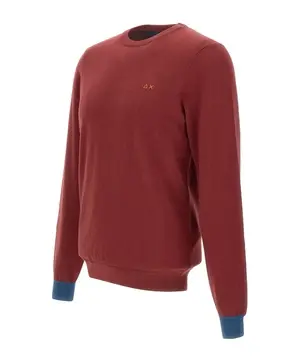 SUN 68 Contrast Elbow Patch Knitted Sweater