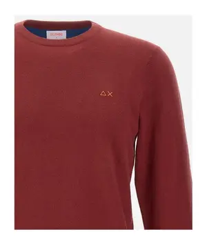 SUN 68 Contrast Elbow Patch Knitted Sweater