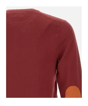 SUN 68 Contrast Elbow Patch Knitted Sweater