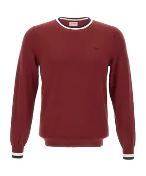 SUN 68 Striped Jumper - Red