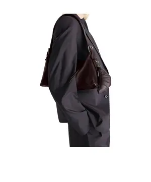 LEMAIRE Belted Leather Baguette Bag