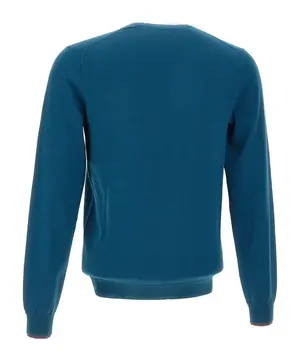 SUN 68 Logo Embroidered Crewneck Knitted Jumper